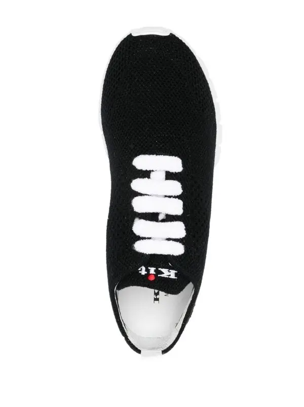 Kiton Perforated Low-top Sneakers - Black