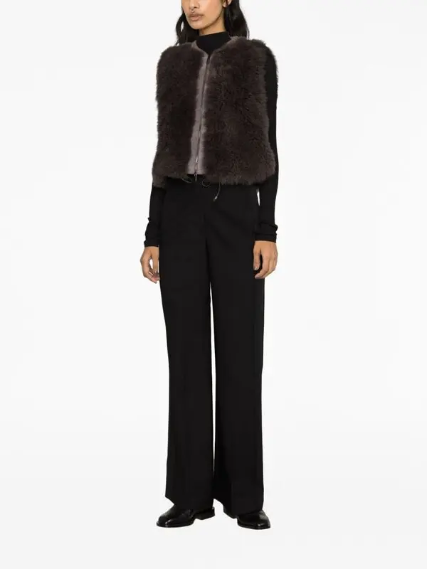 Fabiana Filippi Shearling Gilet - Grey