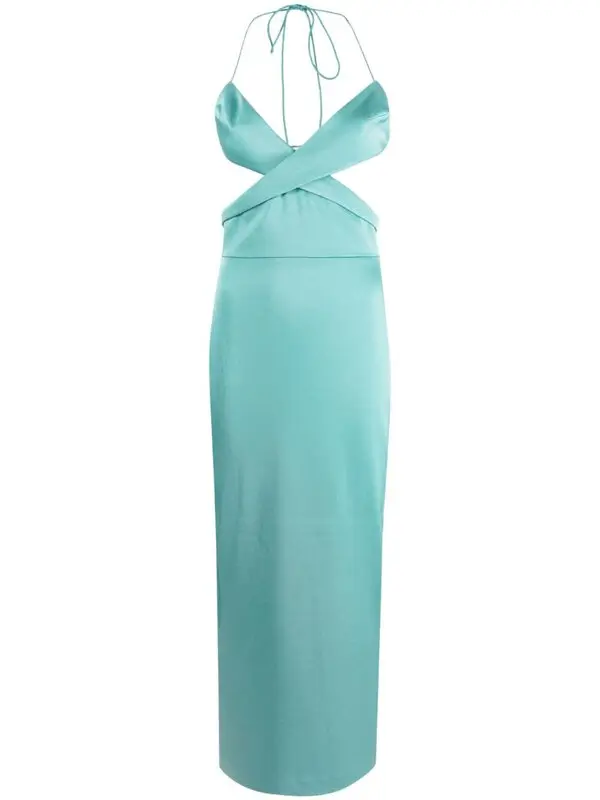 Alex Perry Mason Cut-out Midi Dress - Green