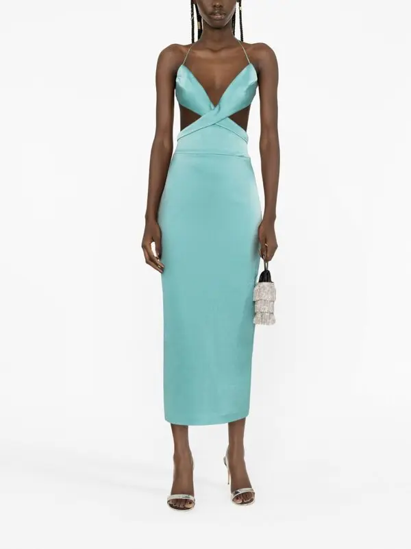 Alex Perry Satin Green Dresses | Editorialist