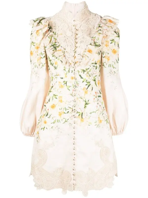 Zimmermann Coaster Floral-print Minidress