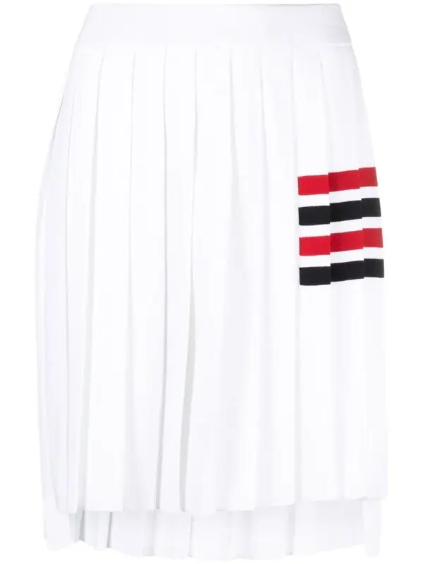 Thom Browne 4-bar Pleated Skirt - White