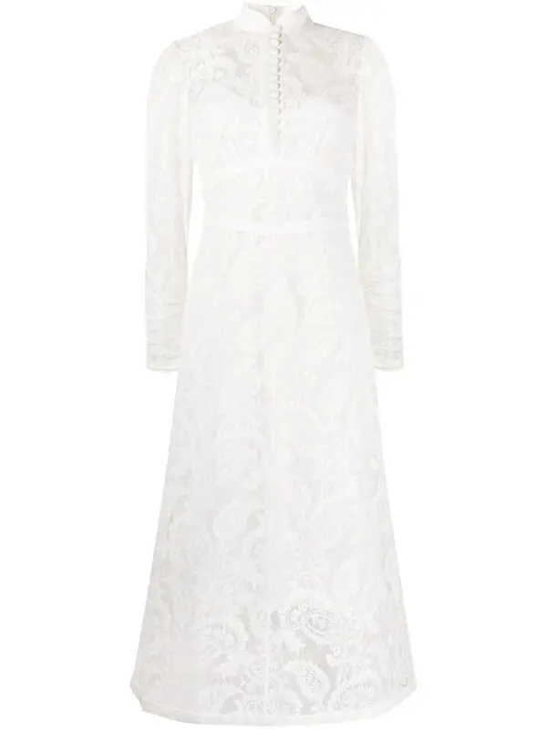 Zimmermann Wonderland Lace Midi Dress