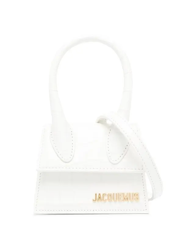 Jacquemus Le Chiquito Crocodile-embossed Mini Bag - White