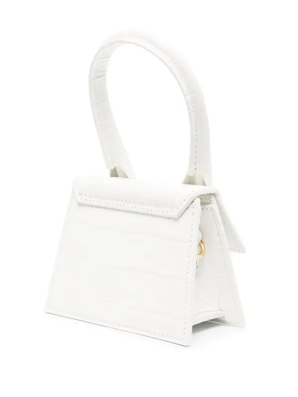 Jacquemus Le Chiquito Crocodile-embossed Mini Bag - White
