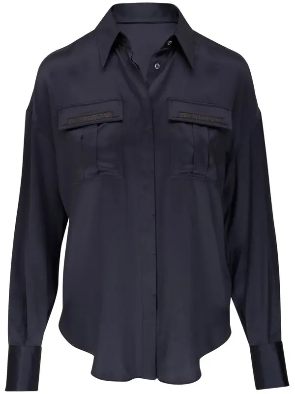 Brunello Cucinelli Monili-embellished Buttoned Shirt