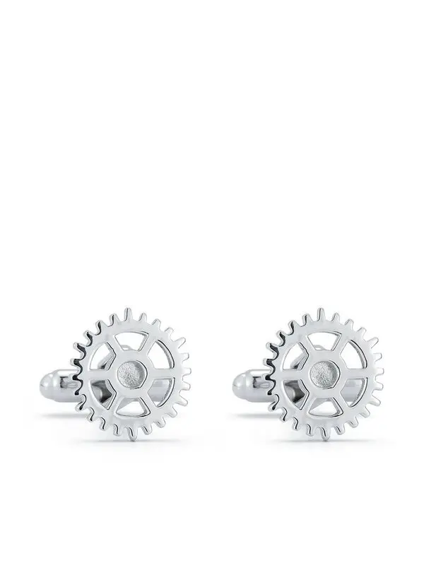 Mateo Cog Shape Cufflinks - Silver