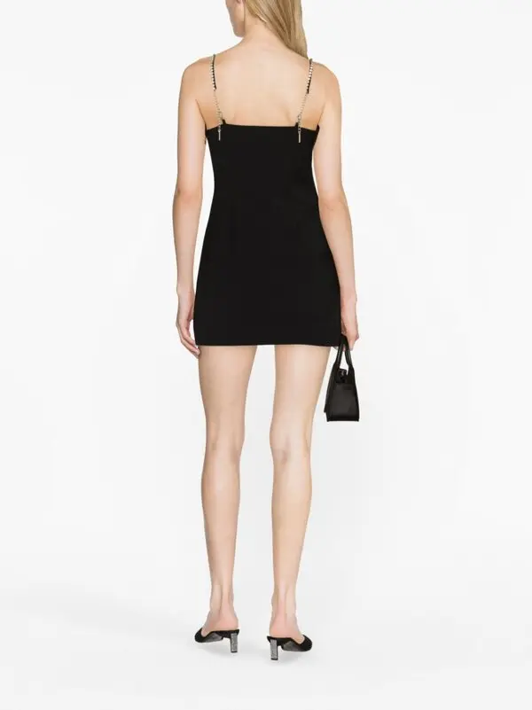 AREA Butterfly Crystal-embellished Mini Dress