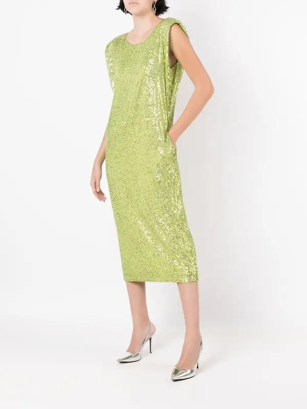 GLORIA COELHO All-over Sequin Midi Dress