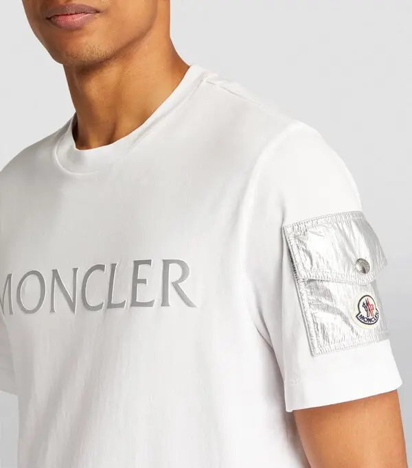 Moncler Sleeve-Pocket T-Shirt - White | Editorialist
