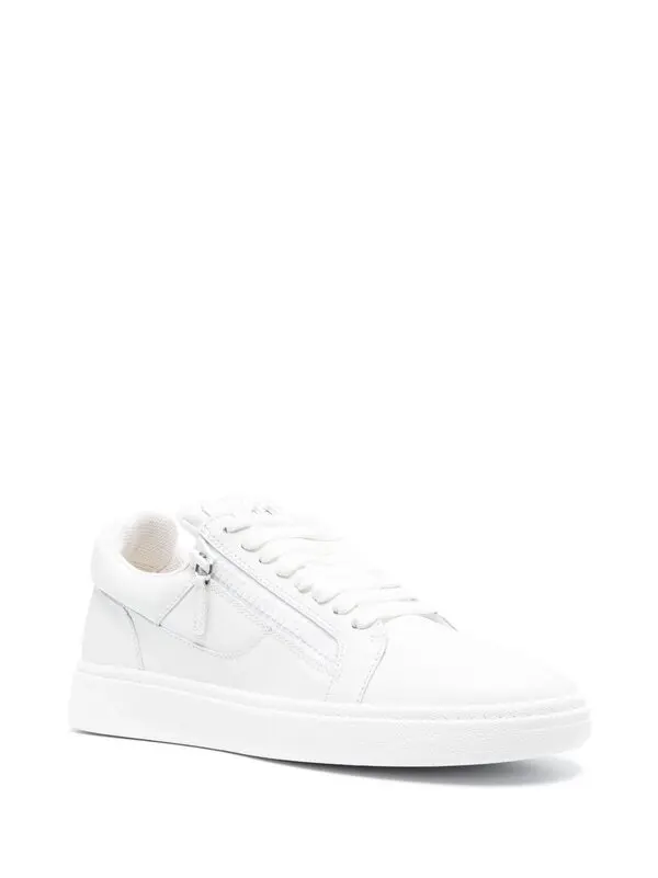 GIUSEPPE ZANOTTI Gz94 Double-zip Low-top Sneakers - White