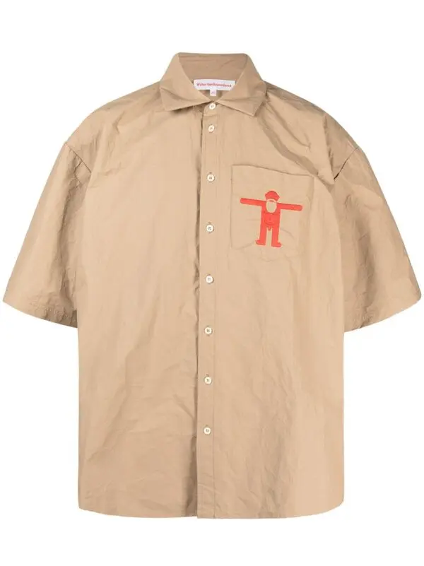 WALTER VAN BEIRENDONCK Star Logo-print Oversize Shirt