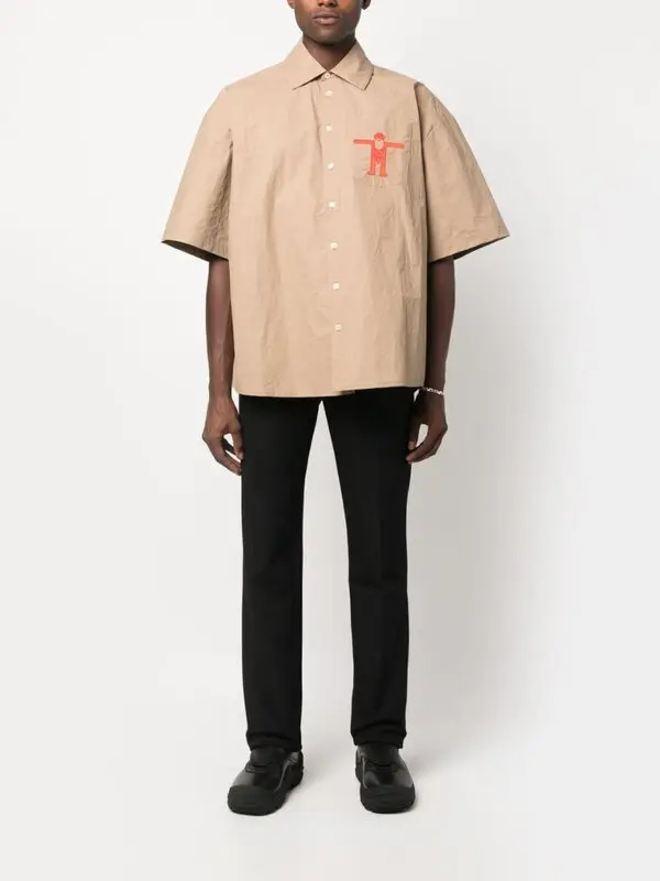 WALTER VAN BEIRENDONCK Star Logo-print Oversize Shirt