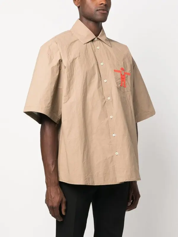 WALTER VAN BEIRENDONCK Star Logo-print Oversize Shirt
