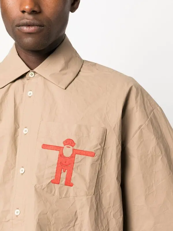 WALTER VAN BEIRENDONCK Star Logo-print Oversize Shirt