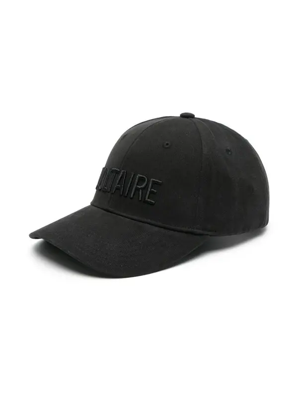 Zadig&Voltaire Logo Embroidered Cotton Cap - Black