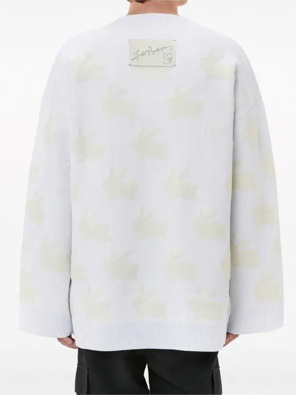 JW Anderson Bunny-print V-neck Jumper