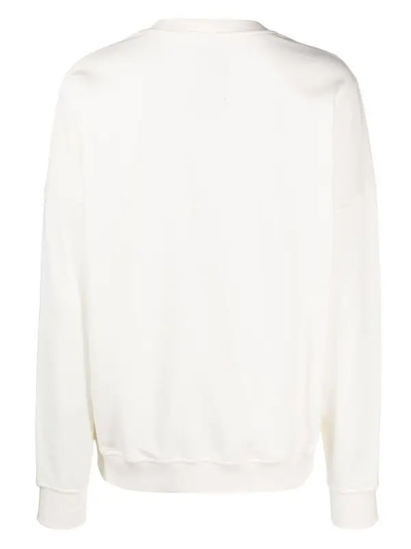 Rick Owens Embroidered Cotton Sweatshirt - Neutrals