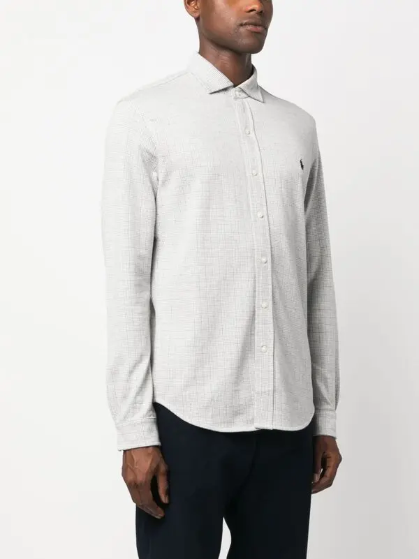 Polo Ralph Lauren Logo-embroidered Cotton Shirt - Grey