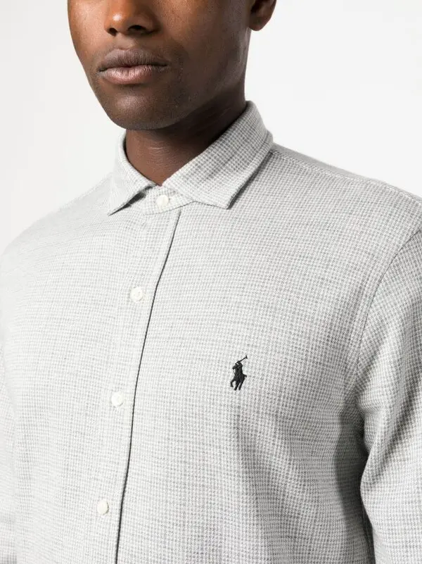 Polo Ralph Lauren Logo-embroidered Cotton Shirt - Grey