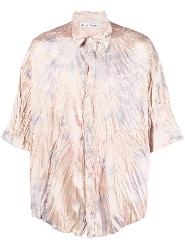 Acne Studios Floral-print Crinkled Shirt