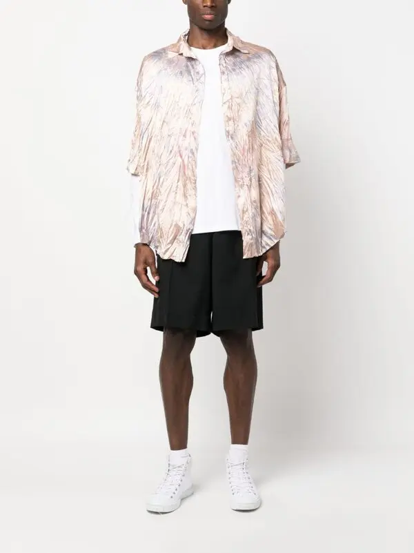 Acne Studios Floral-print Crinkled Shirt
