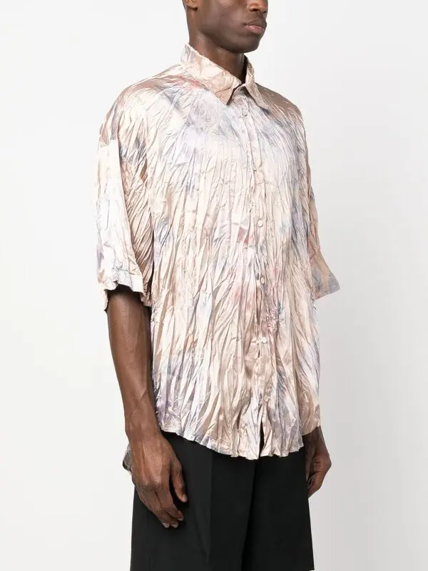 Acne Studios Floral-print Crinkled Shirt