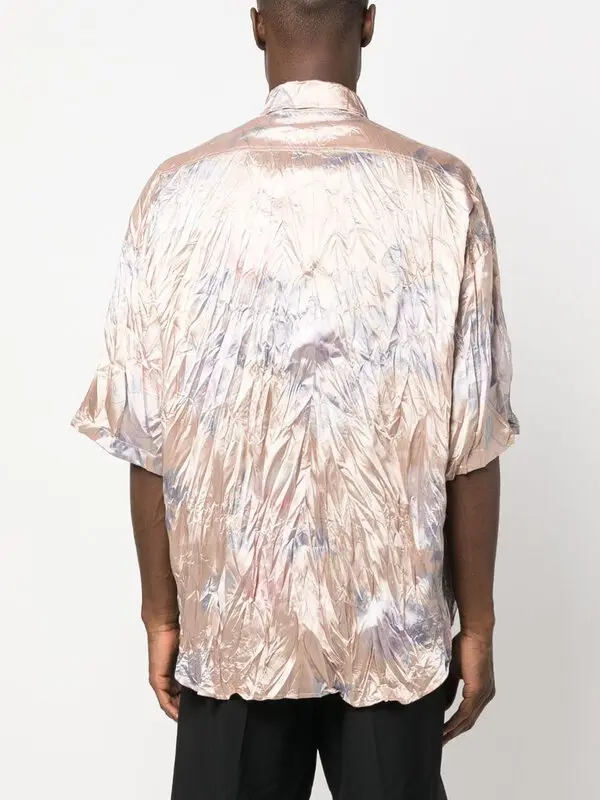 Acne Studios Floral-print Crinkled Shirt