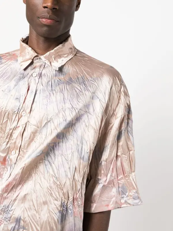 Acne Studios Floral-print Crinkled Shirt