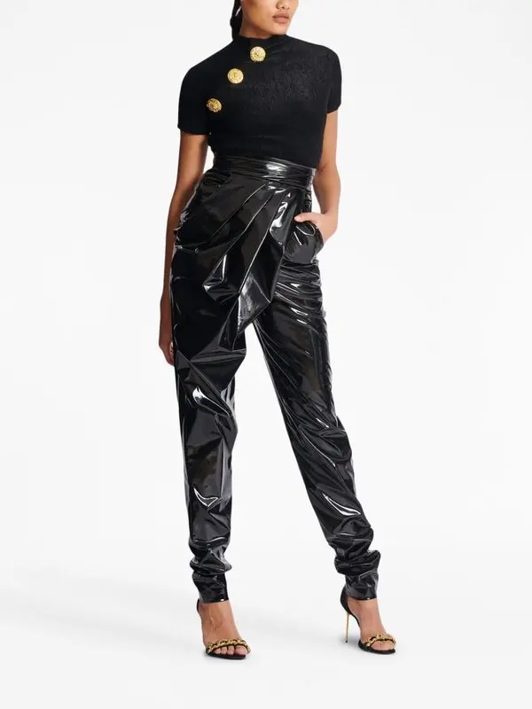 Balmain Asymmetric Draped Trousers