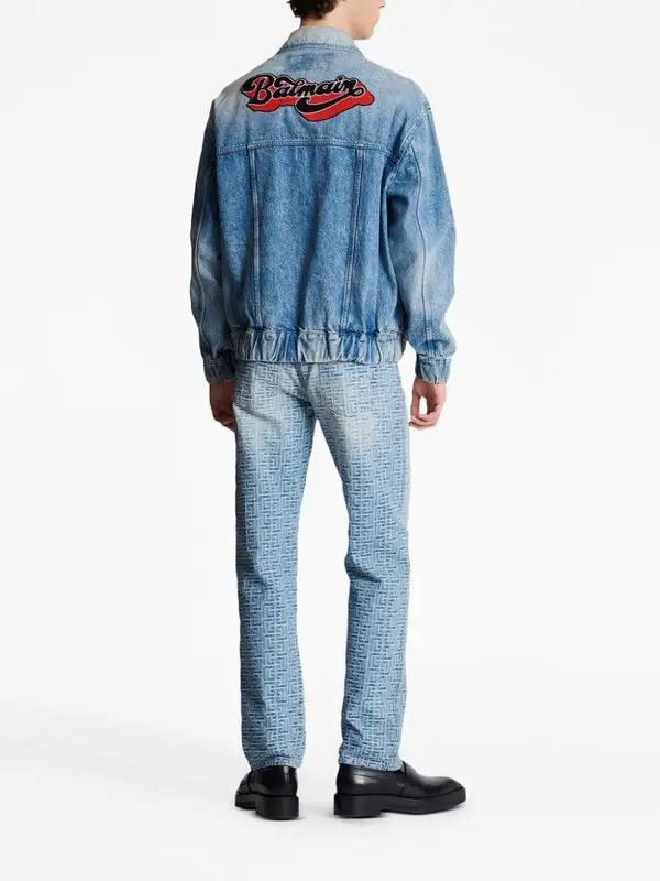 Balmain 70s Logo-patch Denim Jacket