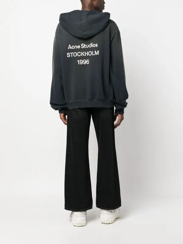 Acne Studios Logo-print Drop-shoulder Hoodie