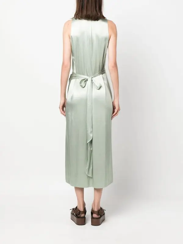 Vince Satin-finish V-neck Wrap Dress