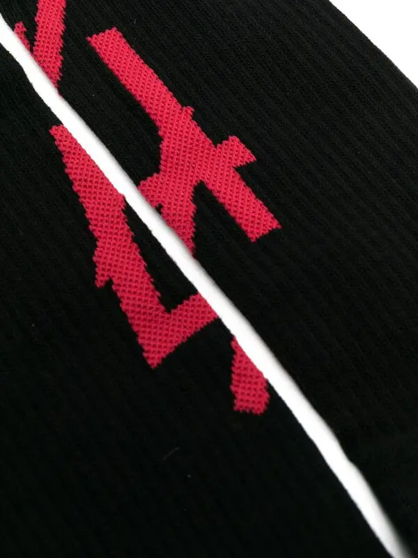 44 LABEL GROUP Intarsia-knit Logo Socks