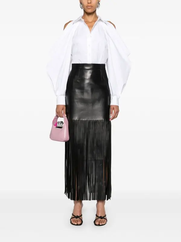 Alexander McQueen Slashed Drape-sleeve Shirt