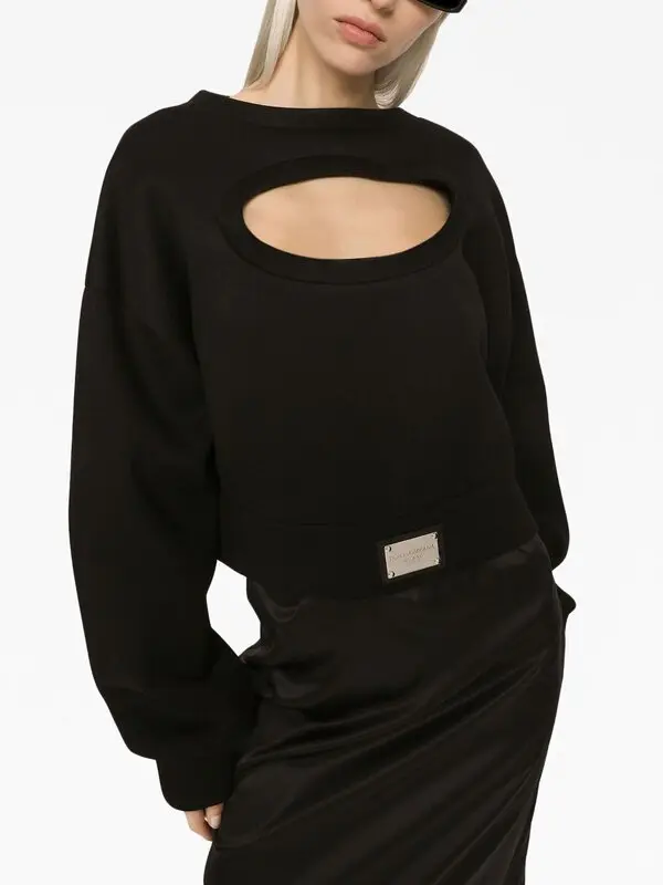 Dolce & Gabbana Logo-plaque Cut-out Jumper