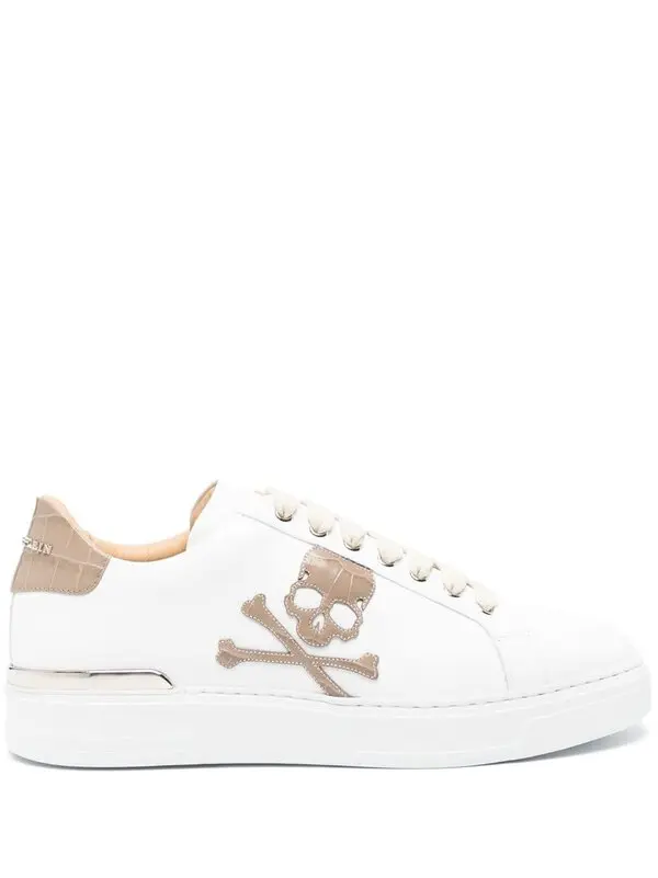 Philipp Plein Skull-patch Leather Sneakers