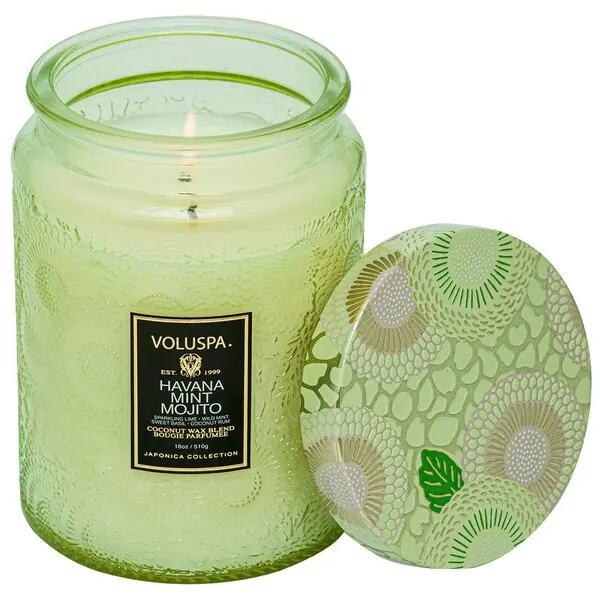 Voluspa Havana Mint Mojito Glass Jar Candle - One-color