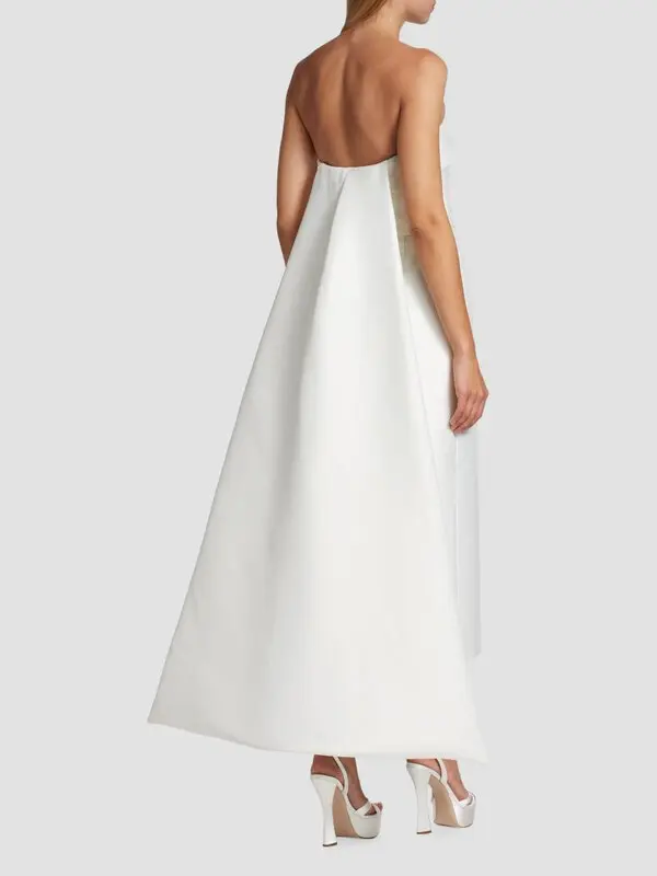 Amsale Mikado Satin Tea-length Bridal Dress