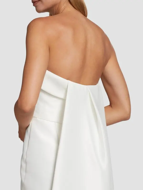 Amsale Mikado Satin Tea-length Bridal Dress