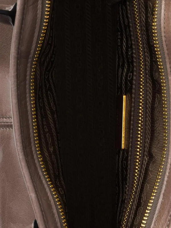 Prada Leather Handbag - Grey