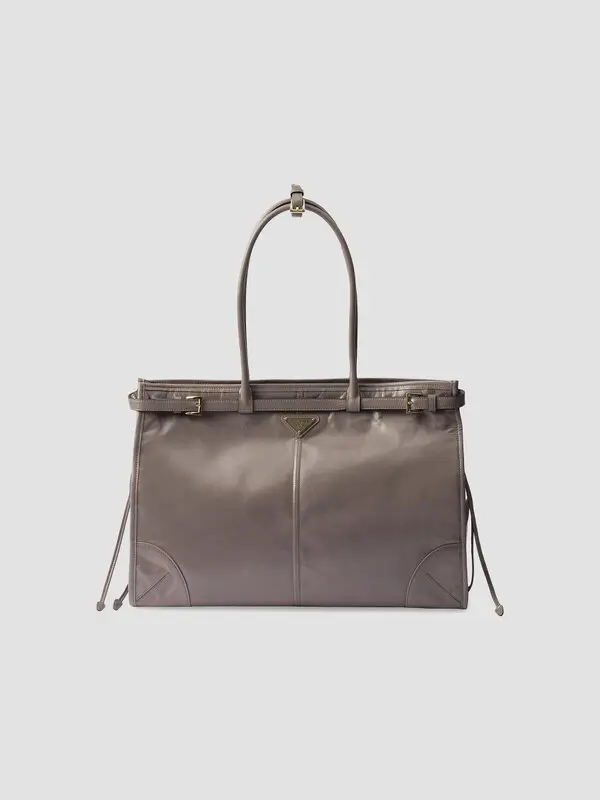Prada Leather Handbag - Grey