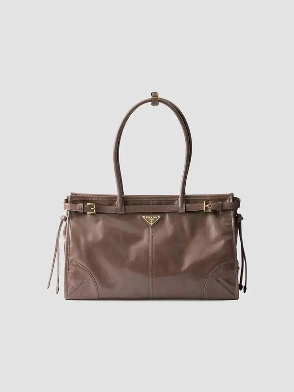 Prada Leather Handbag - Grey