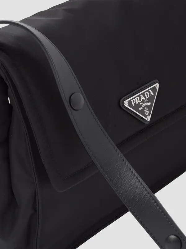 Prada Padded Re-nylon Shoulder Bag - Black