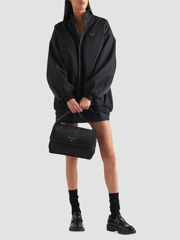Prada Padded Re-nylon Shoulder Bag - Black