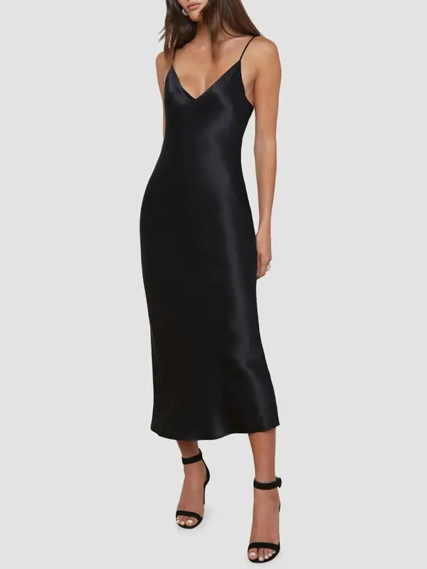 L'Agence Seridine Midi Slip Dress
