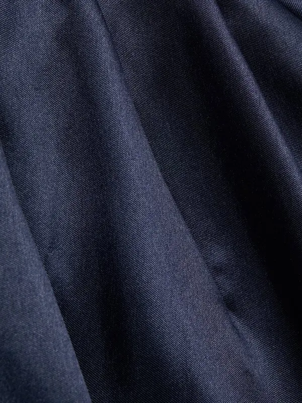 Amsale Flared Mikado Midi-dress