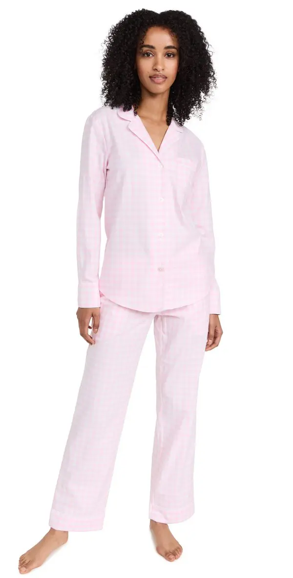 PETITE PLUME Gingham Pajama Set - Pink