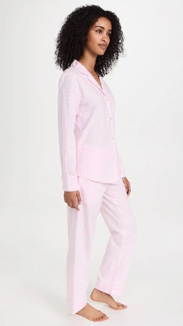 PETITE PLUME Gingham Pajama Set - Pink