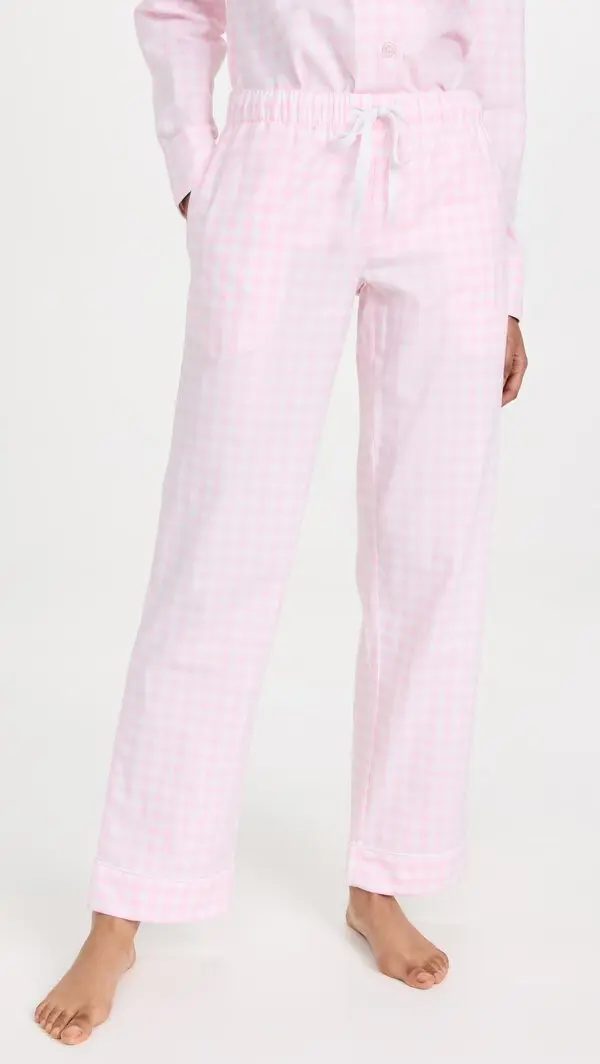 PETITE PLUME Gingham Pajama Set - Pink